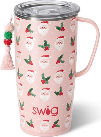 Swig Reisebecher, isolierter Becher mit Griff und Deckel, Becherhalterfreundlich, sp&uuml;lmaschinenfest, Edelstahl, Reise-Kaffeetasse, isolierter Becher mit De