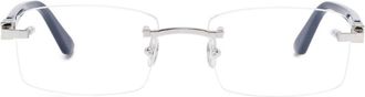Cartier Brille mit eckigem Gestell - Silber