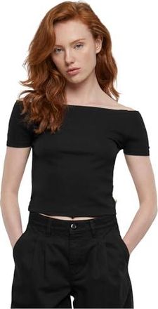 Urban Classics Femmes Organic Off Shoulder Rib Tee T-Shirt, Noir, Taille XL pour Femme, Noir, X-Large