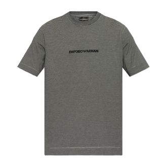 Emporio Armani Homme, Tops, Noir, Taille: XL T-shirt Logo