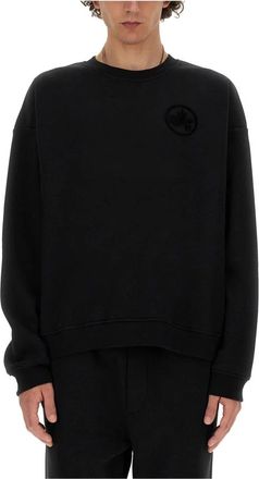 Dsquared2 Homme, Sweatshirts et sweats &agrave; capuche, Noir, Taille: M Relax Fit Crewneck