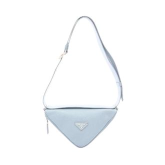 Prada Pre-owned Saffianosa Cuir Schultertasche - - Pre-owned - Damen - Blau - ONE SIZE