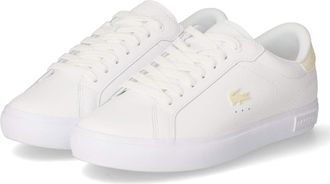 Lacoste 50SFA0154-65T Schn&uuml;rhalbschuh Glattleder Damen in wei&szlig; - Gr. 39,5