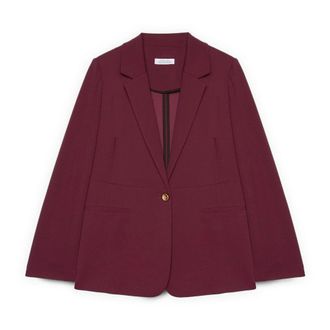 Fiorella Rubino Dekonstruierter Blazer aus Stretch-Stoff - - Jackets - Damen - Rot - 5XL