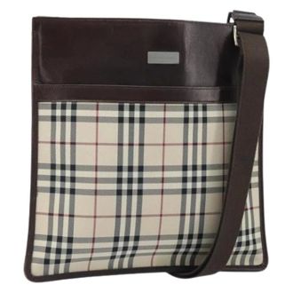 Burberry Sac bandouli&egrave;re en toile Pre-owned - Femme - Pre-owned - Beige - Taille: ONE Size