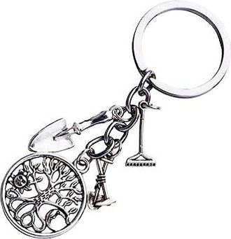 Hemobllo Porte-cl&eacute;s Cr&eacute;atif en M&eacute;tal Forme Pelle Accessoire Original pour Cl&eacute;s et Sacs Institutrice Outil Jardinage