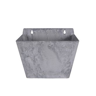 ArtStone edler Blumentopf H&auml;ngekasten Wand Artstone Kunststein Kunstmarmor Grau h 17 cm