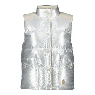 Moncler &Auml;rmellose Pinchot Lam&eacute; Jacke - - Jackets - Damen - Grau - M