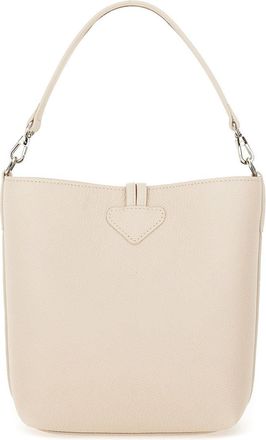 Longchamp Womens Bucket Bag Le Roseau White Shoulder