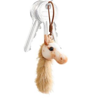 Generic Porte-cl&eacute;s cheval pour femme - Pendentif t&ecirc;te de cheval - Breloque sac &agrave; dos en peluche | pour femmes, hommes, sac &agrave; main, portefeuille, d&eacute;coration de