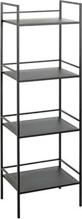 Haku Möbel Regal, schwarz, Metall - Maße: B 40 x H 128 x T 30 cm, Style: Modern