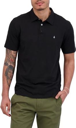 Volcom Short Sleeve Polo Shirt - Classic Fit, Soft Cotton Blend, Modern Casual Top, Noir teinté, Taille XL Homme