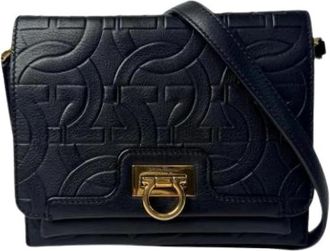 Ferragamo Sac port&eacute; &eacute;paule Pre-owned - Femme - Pre-owned - Noir - Taille: ONE Size