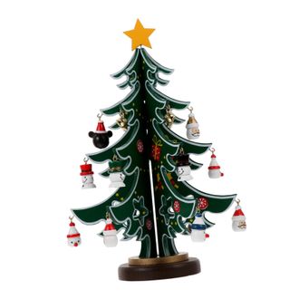 Cabilock Holz Weihnachtsbaumschmuck Simulierter Weihnachtsbaum Modell Home Party Dekor Tischschmuck F&uuml;r Weihnachten
