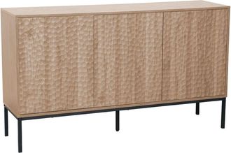 Oviala Oviala - Buffet 3 portes moderne rectangulaire L147 cm bois clair