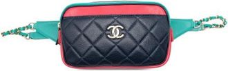 Chanel Sac banane matelass&eacute; en cuir de ch&egrave;vre Pre-owned - Femme - Pre-owned - Multicolore - Taille: ONE Size