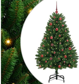 vidaXL K&uuml;nstlicher Weihnachtsbaum Gr&uuml;n 150 cm PVC und Metall vidaXL