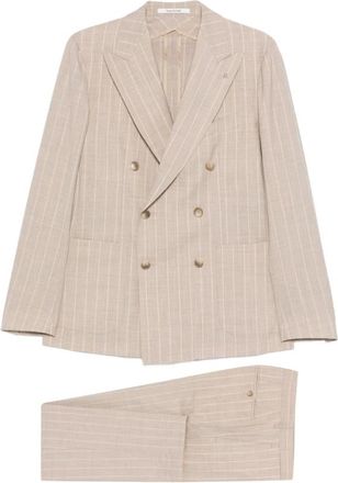 Tagliatore Homme, Costumes, Beige, Taille: M Costume Crois&eacute; en Laine