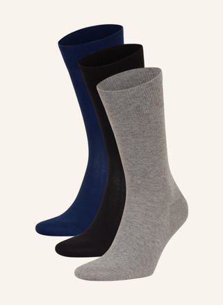 Falke 3er-Pack Str&uuml;mpfe Family grau