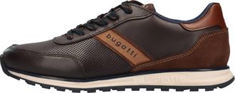 Bugatti Herren Sneaker, Männer Schnürer,Freizeitschuhe,Schnuerschuhe,Schnuerer,straßenschuhe,Strassenschuhe,Low-tie,Dunkelbraun (6100),42 EU / 7.5 UK