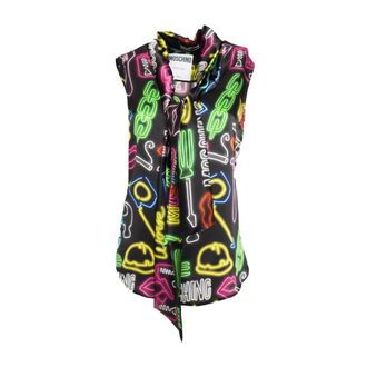 Moschino Schwarzes Top - - Tops - Damen - Mehrfarbig - XS
