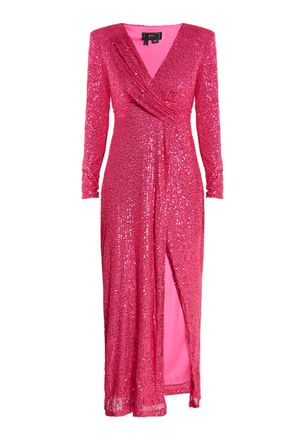 Faina Paillettenkleid Damen Rosa