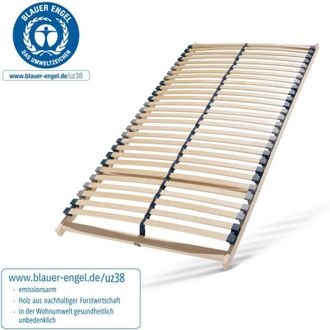Sleepneo Lattenrost 70x200, Ergonomischer 7 Zonen Lattenrost mit stabilem Buchenholzrahmen, 28 Latten, Hergestellt in Deutschland, Selbstmontage, Traglast ca