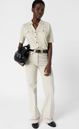 Gerard Darel Polo boutonn&eacute; en lin - MOANA - Naturel