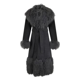 Giuseppe Di Morabito Maxi Kunstpelzmantel - - Coats - Damen - Grau - S