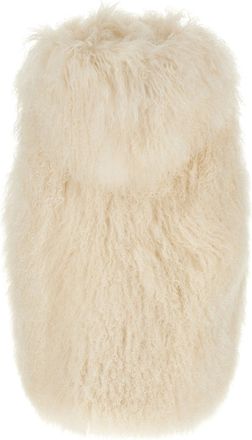Yves Salomon Long-Haired Lamb Fur Vest - Cream