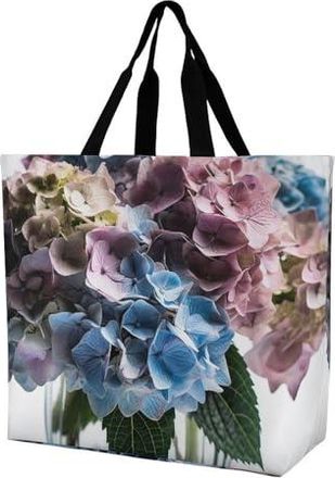 Generic Fleurs DHortensia En Vase Sac Fourre-Tout L&eacute;ger Tote Bag D&eacute;contract&eacute; Sac A Main Femmes Pour Gym Universit&eacute; Voyage