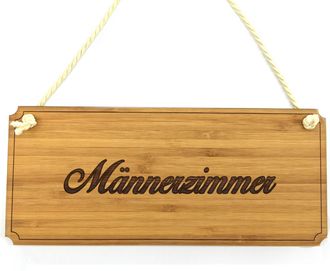 Mr. & Mrs. Panda Türschild Männerzimmer - Geschenk, Küchenschild, Schild, Holztafel, Landhaus, Geschenkidee, Graviert, Shabby, Holzschild, Dekoschild