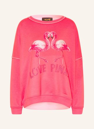 Miss Goodlife Miss Goodlife Oversized-Sweatshirt Mit Schmucksteinen pink