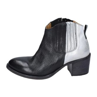Moma Moma, Femme, Chaussures, Noir, Taille: 36 EU Bottines Vintage en Cuir