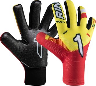 Rinat Fu&szlig;ball-Torwarthandschuhe NKAM AS f&uuml;r Erwachsene, Junior, Rot, Unisex, Gr&ouml;&szlig;e 8