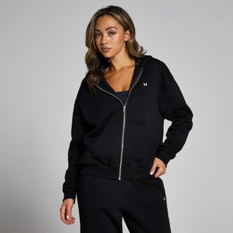 MyProtein Sweat &agrave; capuche zipp&eacute; MP Basics pour femmes - Noir - XS