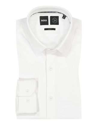 HUGO BOSS Hemd im Baumwoll-Mix, Slim Fit in