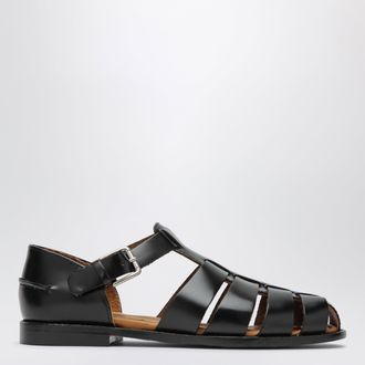 Sebago Gurkha Tale Sandalen aus schwarzem Leder
