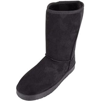 Absolute Footwear Bottes dhiver chaudes et confortables pour femme avec int&eacute;rieur en fausse fourrure &eacute;paisse, Noir, 37 EU