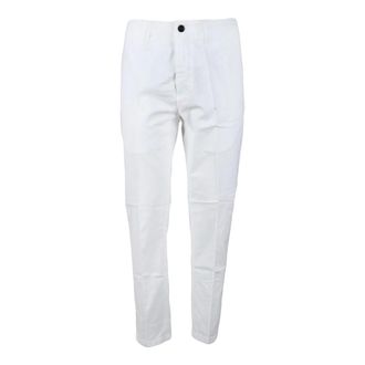 Department Five Department Five - Chinos Coton Lin avec Fermeture &Eacute;clair - Homme - Pantalons - Blanc - Taille: W30