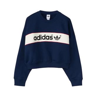 adidas SweaT-shirt &agrave; col rond adiSignature NY - Femme - Sport - Bleu - Taille: 36 FR