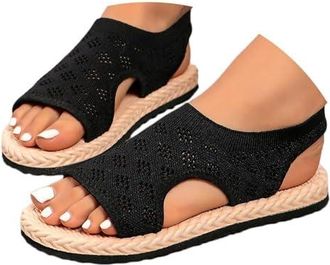 Generic Sandales Femme &eacute;t&eacute; Confortable Orthop&eacute;dique Bout Ouvert Chaussures Antid&eacute;rapant Respirantes D&eacute;Contract&eacute;Es Sandales de Plage Leger Boho Sandals Platfor