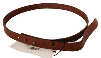 Costume National Womens Brown Leather Silver Fastening Belt