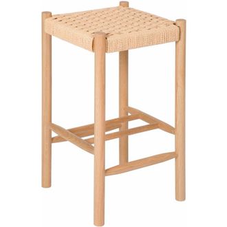Rendez-Vous D&eacute;co Rendez-vous D&eacute;co - Tabouret pour &icirc;lot central 65 cm en tressage et bois - kepler