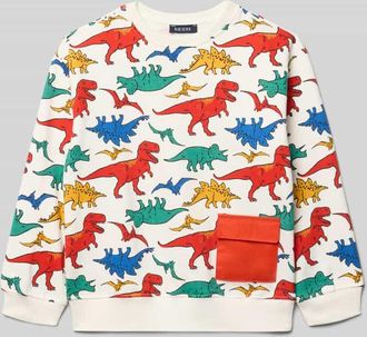 Blue Seven Regular Fit Pullover mit Allover-Motiv-Print