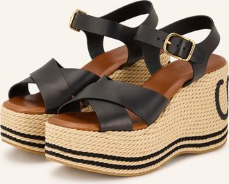 Chlo&eacute; Plateau-Wedges schwarz