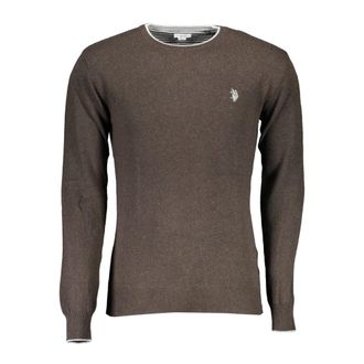 U.S.Polo Association U.s. Polo Assn., Homme, Pulls, Brun, Taille: 2XL Pull en Laine Marron avec D&eacute;tails Contrastants