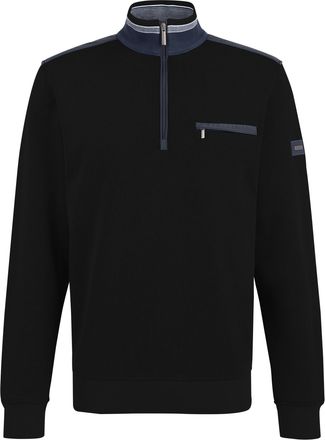 Bugatti Herren Sweatshirt Troyer Brusttasche Baumwolle