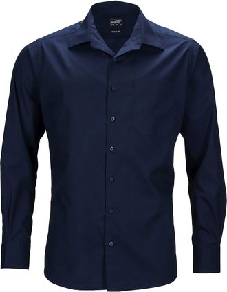 James & Nicholson Herren Mens Business Shirt Longsleeve Businesshemd, Blau (Navy), XXXX-Large