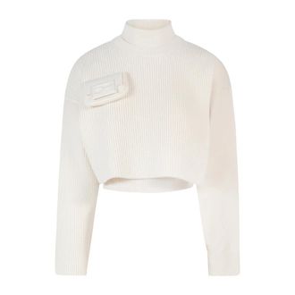 Fendi Beige Rollkragenpullover Ss23 - - Knitwear - Damen - Wei&szlig; - S
